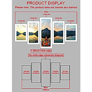 Canvas Print Wall Art 5 Pieces Magic School Castle Painting for Bedroom Kids Room Home Decoration Movie Poster Artwork Unframed (No Frame,Only Camvas)