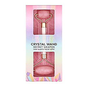 Pacifica Beauty Rose Quartz Face Roller for Face, Eyes, Neck, Body Muscle Relaxing & Treating Fine Lines and Wrinkles, Facial Beauty Roller Skin Care Tools, Face Massage Tool, Vegan, Pink