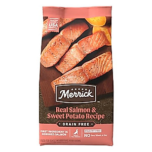 Merrick Premium Grain Free Dry Adult Dog Food, Wholesome And Natural Kibble With Real Salmon And Sweet Potato - 4.0 lb. Bag