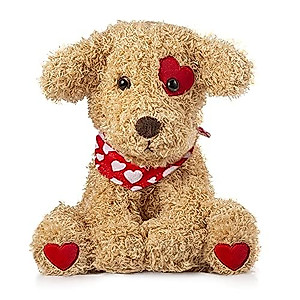 10" Valentine's Day Valentines Gift for Children Kids, Girlfriend, Boyfriend, Plush Stuffed Animal (One Pack Puppy)