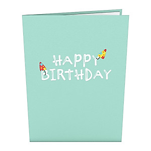Lovepop Happy Birthday Pop-Up Card for Her and Him - 3D Happy Birthday Greeting Cards for Boys, Girls, Men, Women - You're Dinomite - 5" x 7" Dinosaur Card - Blank Note Card & Envelope Included