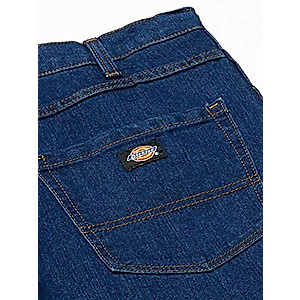Dickies mens Active Waist 5-pocket Flex Performance Denim Jeans, Rinsed Indigo Blue, 34W x 32L US