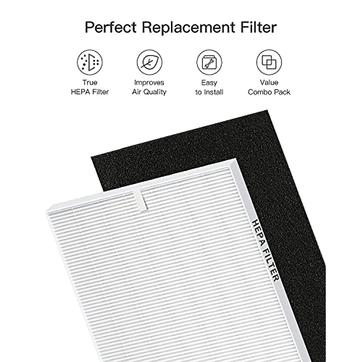 MORENTO Airmega AP-1512HH Replacement Filter for Coway, Compatible with Coway Airmega AP1512HH Air Purifier, Compared to Part #3304899, 2 HEPA Filters & 8 Carbon Filters, 2-Pack