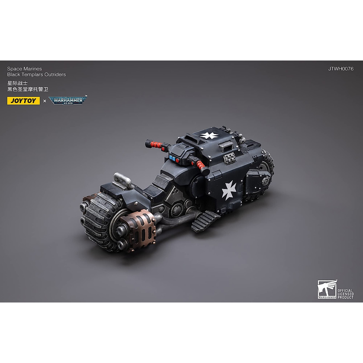 JoyToy 1/18 Warhammer 40,000 Space Marines Black Templars Outriders Motorcycle