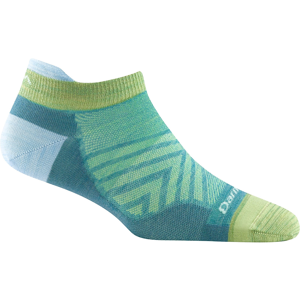 Darn Tough Women's Run No Show Tab Ultra-Lightweight Sock (Style 1043) - Aqua, Medium