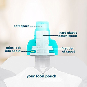 ChooMee SoftSip Food Pouch Tops | 4 CT | Swirl Colors