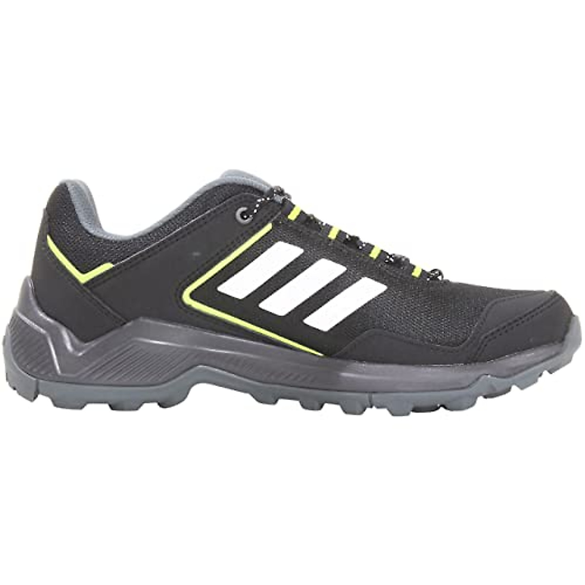 adidas Men's Terrex Eastrail Hiking Boot, Black/White/Solar Yellow, 8.5
