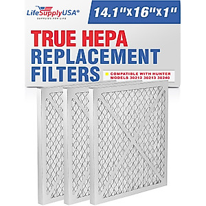 2 Pack Replacement Air Purifier Filter 30931 fits Hunter Models 30212, 30213, 30240, 30241, 30251, 30378, 30379, 30381 & 30382 by LifeSupplyUSA