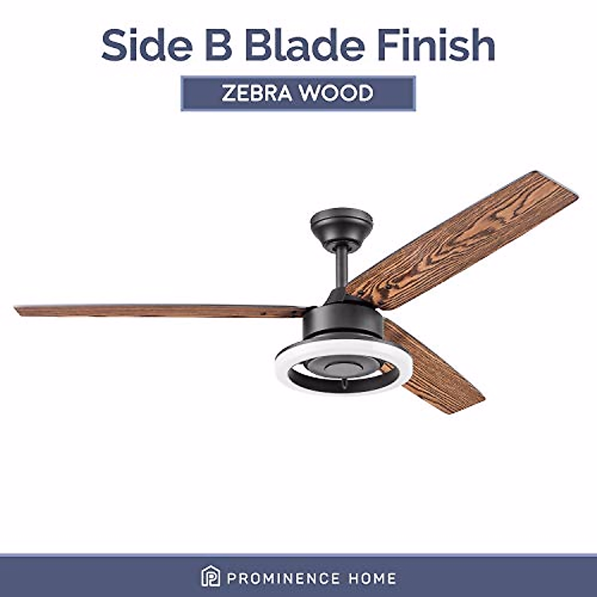 Prominence Home 51461-01 Orbis Ceiling Fan, 52, Matte Black
