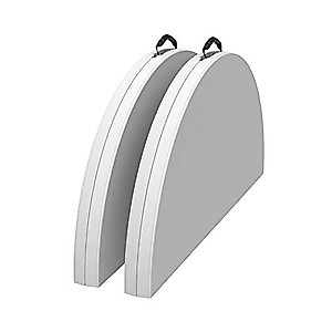 Lifetime 80886 48-Inch Round Fold-in-Half, 2 Pack, Light Commercial, White Granite Table
