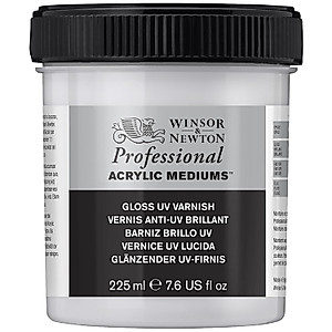 Winsor & Newton Professional Acrylic Medium, Gloss UV Varnish, 225ml (7.6-oz)