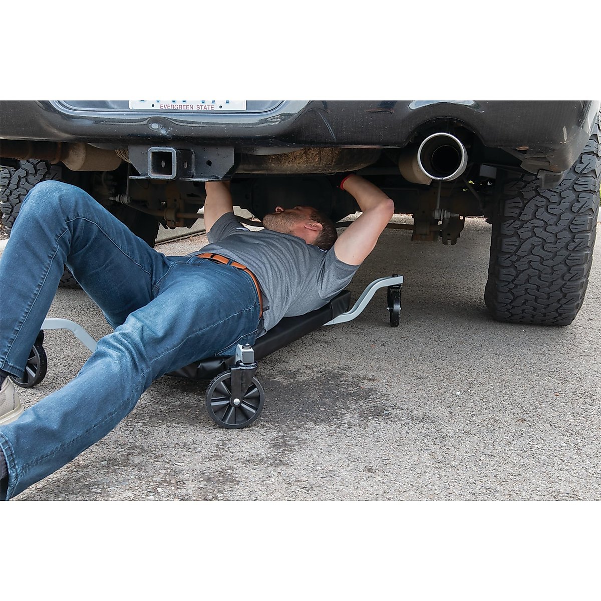 Performance Tool W85014 Low Profile Oversized Shop Mechanic X-Frame Creeper with Extra Padding, 38-Inch x frame oversized