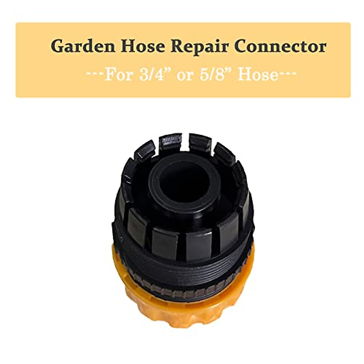 FUATY Garden Hose Repair Kit 3/4" or 5/8" Water Hose Connectors/Hose Mender/Hose Extender End Repair, Leakproof Design, 3PCS