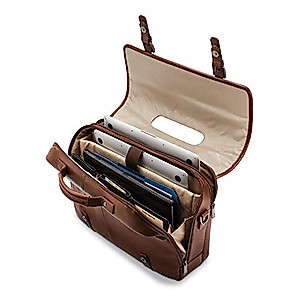Samsonite Classic Leather Flapover, Cognac, One Size