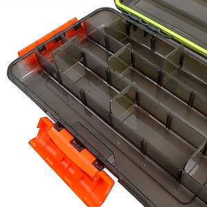 ZSFBIAO Waterproof Sealed Bait Box Bait Fishing Tackle Portable Storage Fishing Box Bait Box Double-Sided Plastic Bait Box Fishing Box Organizer (Color : B)