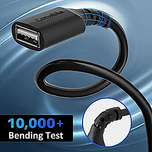 USB Extension Cable 4 Feet (3 Pack), USB Type A Male to Female USB 2.0 Extender Cord (from 2ft to 150ft for Selection), for Printer, Keyboard, Mouse, Flash Drive, Hard Drive with 5 Ties-4FT/3PK