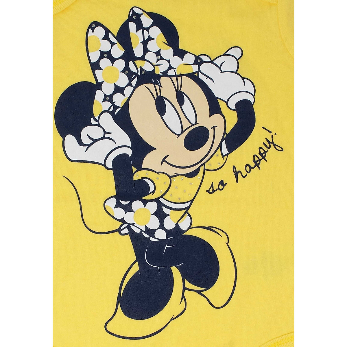 Disney Minnie Mouse Mickey Mouse Donald Duck Newborn Baby Girls 5 Pack Bodysuits Yellow 0-3 Months