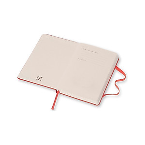 Moleskine Classic Notebook, Pocket, Squared, Coral Orange, Hard Cover (8051272893731)