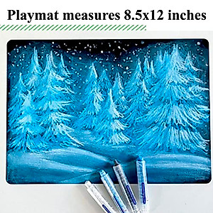The Pencil Grip Create Everyday Black Board Playmat Kit with 8 Wonder Stix (TPG648)
