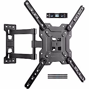 Suptek TV Wall Mount Swivel and Tilt Full Motion for Most 23 to 55 inch TV Mount up to 55lbs max VESA 400x400mm (A1+)
