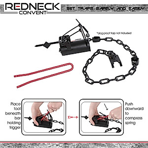 Redneck Convent Dog Proof Trap Setter Tool - 7 Inch Leverage Handle for Coon Cuffs Traps Beaver Trap Setting Tool DP Trapping Tool