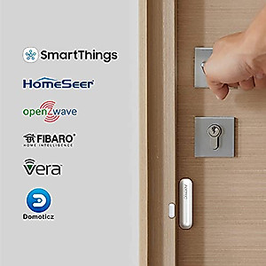 Zwave Door Sensor Window Sensor, Z-Wave Plus Enabled Aeotec 3-1 Door Window Sensor 7 Pro, Zwave Hub Required, Gen 7, White (Door/Window Sensor 7 Pro)