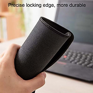 Mouse Pad with Stitched Edge, Comfortable Mouse Pads with Non-Slip Rubber Base, Durable and Washable Mousepads for Computers Laptop Mouse,8.6x7x0.06inch,Classic Black (2 Pack)