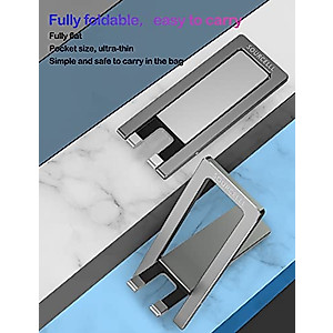 Cell Phone Stand for Desk,Adjustable Phone Stand Holder,Foldable Desk Phone Mount Stand Holder Compatible with All Mobile Phones,Portable iPhone Stand/Dock/Cradle,Versatile Phone Stand(Flat-Small)