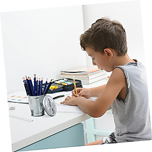 HOLIDYOYO Galvanized Trash Can Bucket Garbage Container Bins Waste Basket Vintage Farmhouse Flower Pot Planter Bucket Pencil Holder Piggy Bank with Lid for Home Office Garden