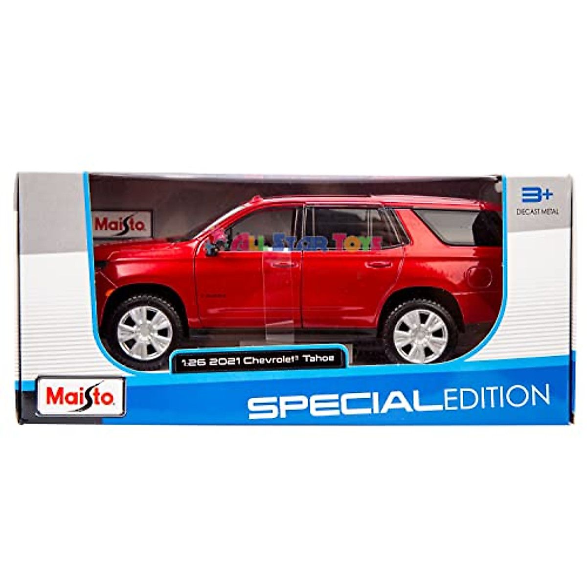 Maisto 2022 Chevy Tahoe 1:26 Scale Diecast Model 31533 (Red)