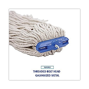 Boardwalk BWK716CCT 16 oz. Cut-End Lie-Flat Cotton Wet Mop Head - White (12/Carton)