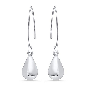 MAX + STONE Tear Drop Wire Dangle Earrings for Women in 925 Sterling Silver with Hook