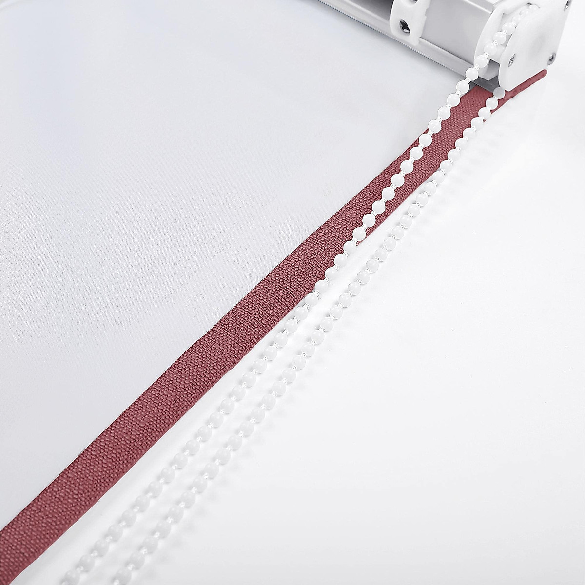 ChadMade Linen Shades, Solid Fabric Blinds Window Thermal Insulated, Room Darkening Blackout Roman Shades for Bedroom, Custom Made Roman Window Shades,Burgundy