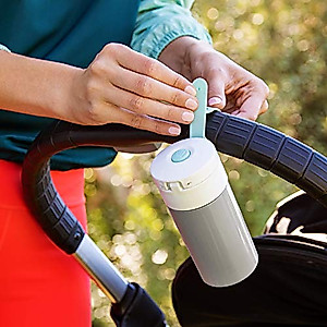 Brica Clean-to-Go Wipes Container Starter Pack, Includes 60 Unscented Hand & Face Baby Wipes, 99% Water Wipes with Chamomile & Aloe