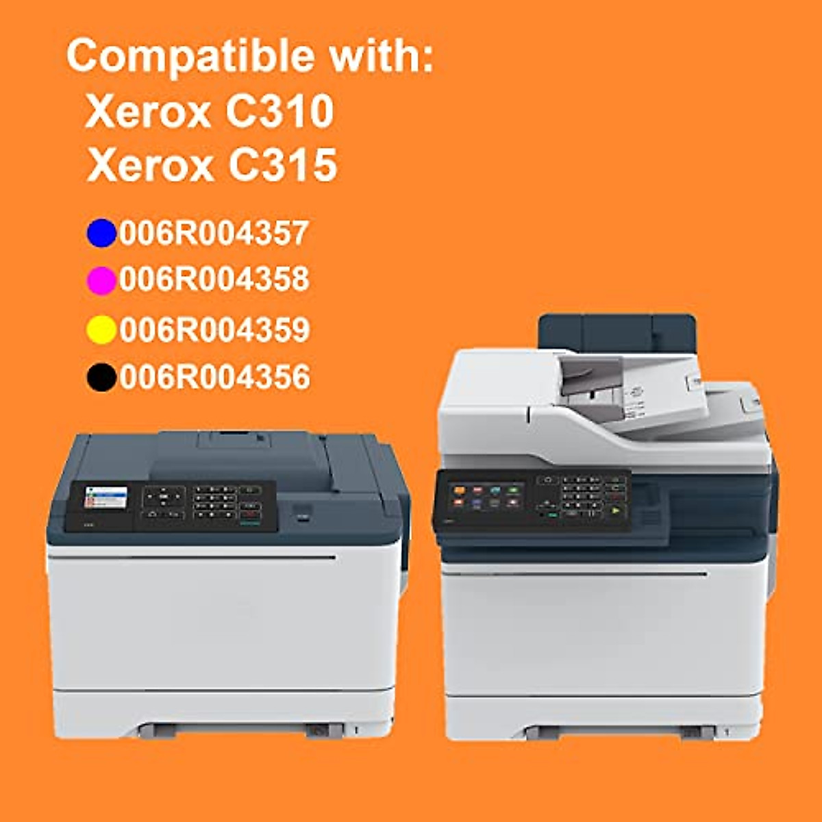 SAIBOYA Remanufactured 4PK Xerox C310 Toner Cartridge Replacement for Xerox 006R04356 006R04357 006R04358 006R04359 Toner Cartridge for Xerox C310 C315 Color Multifunction Printer.