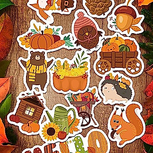 20pcs Fall Magnetic Decorations, Owls Pumpkin Fridge Magnets Autumn Theme Refrigerator Decals Happy Fall Magnets Fridge Decorations for Thanksgiving Decorations