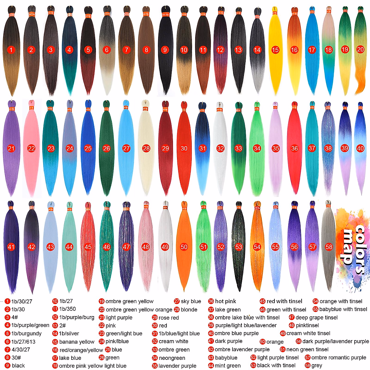 Ombre Pre-stretched Braiding Hair, Top Silky Braid Hair Extensions, Itch Free Crochet Twist Hair Braids, Yaki Texture Original Braiding Hair Pre Stretched, 0.21 pound/bundle (24''-8 bundles, 1b/30/27)