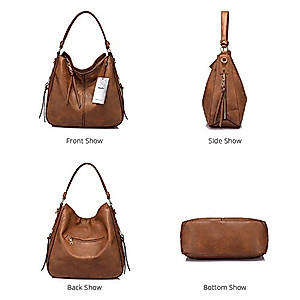 Handbags for Women Large Designer Ladies Hobo bag Bucket Purse Faux Leather