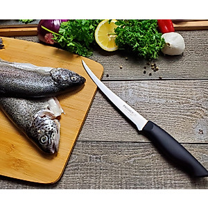 Ergo Chef Prodigy Series Fillet Knife with Flexible, No-Slip Handle, 7.5-Inch
