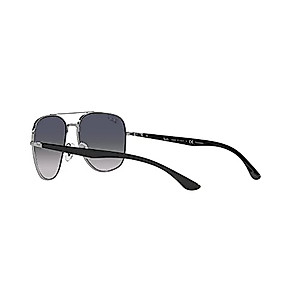 Ray-Ban RB3683 Square Sunglasses, Gunmetal/Blue Gradient Polarized, 59 mm