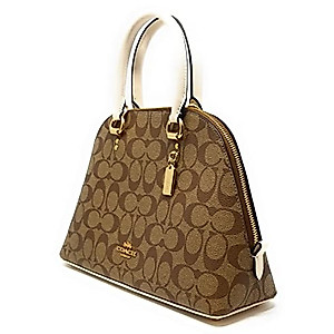 COACH Women's Katy Satchel in Signature Canvas (Khaki Multi)