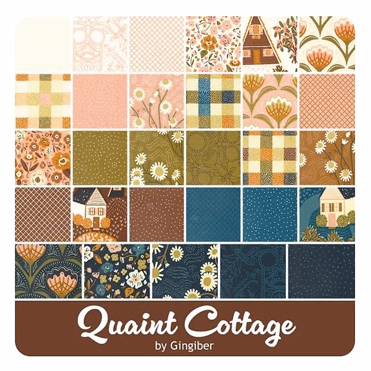 Gingiber Quaint Cottage Jelly Roll 40 2.5-inch Strips Moda Fabrics 48370JR