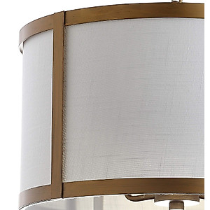 JONATHAN Y JYL3510B Thatcher 17" Metal LED Pendant Contemporary,Transitional Dimmable,2700K Cozy Warm Light, for Dining Room, Foyer, Bedroom, Modern, 4 Lights + Bulbs, Gold