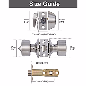 Lanwandeng 3 Sets Keyed Alike Entry Door Knobs and Single Cylinder Deadbolt Lock Combo Set Security for Entrance and Front Door, All Keyed Same Door Lock with Classic Satin Nickel Finish