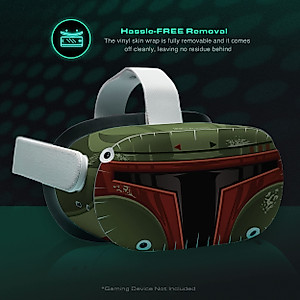 Arlon Graphics Bounty Hunter Skin Wrap Decal for Oculus Quest 2 - Includes Decals for The Front, top, Bottom, Two Controllers, Charging Plug and 2 Extra Stickers - Video Instructions, Green