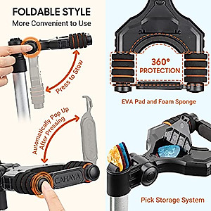 CAHAYA Guitar Stand Floor for Acoustic Electric Guitars and Bass Adjustable Height Folding Guitar Stand Lightweight Travel Instrument Holder