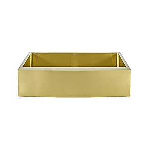 Swiss Madison Rivage 36 x 21 Stainless Steel, Single Basin, Farmhouse Kitchen Sink with Apron in Gold