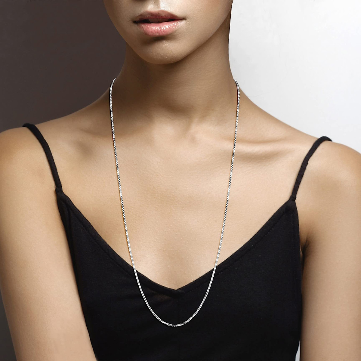 Miabella Italian 925 Sterling Silver Solid 2mm Round Box Chain Necklace for Women Men, Made in Italy (sterling silver, Length 30 Inches)