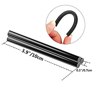 Black Hot Glue Sticks, ENPOINT 72 Pack 0.27" x 4" Hot Melt Glue Sticks Strips Melting Adhesive Purpose Glue Sticks Mini Set for Handmade Car DIY Art Craft Home Office Project Craftwork Fix & Repairs