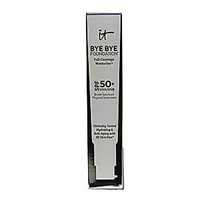 IT Cosmetics Bye Bye Foundation Full Coverage Moisturizer with SPF 50+: MEDIUM - 1 oz-30 ml